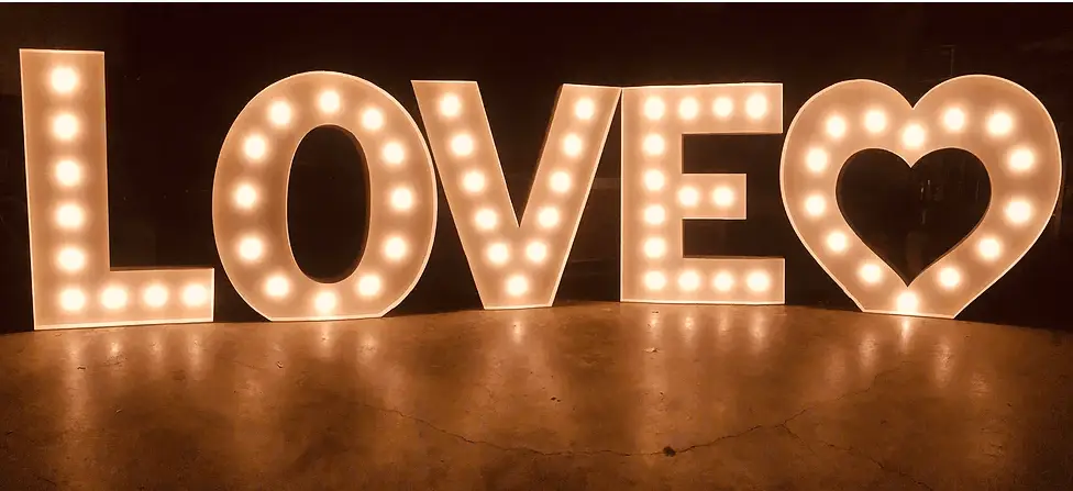 Wedding Love Sign Rental Ventura | Light up Love Sign Los Angeles